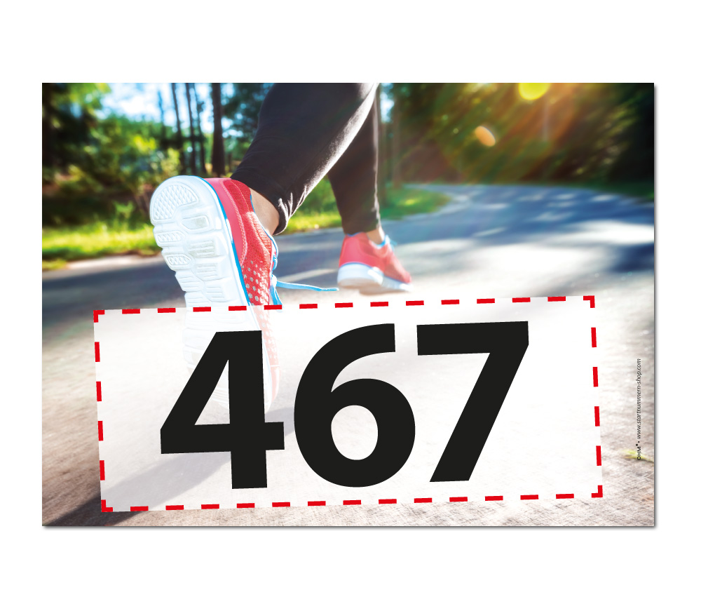 Startnummern 20x14,5 cm (ca. DIN A5) "Walking"