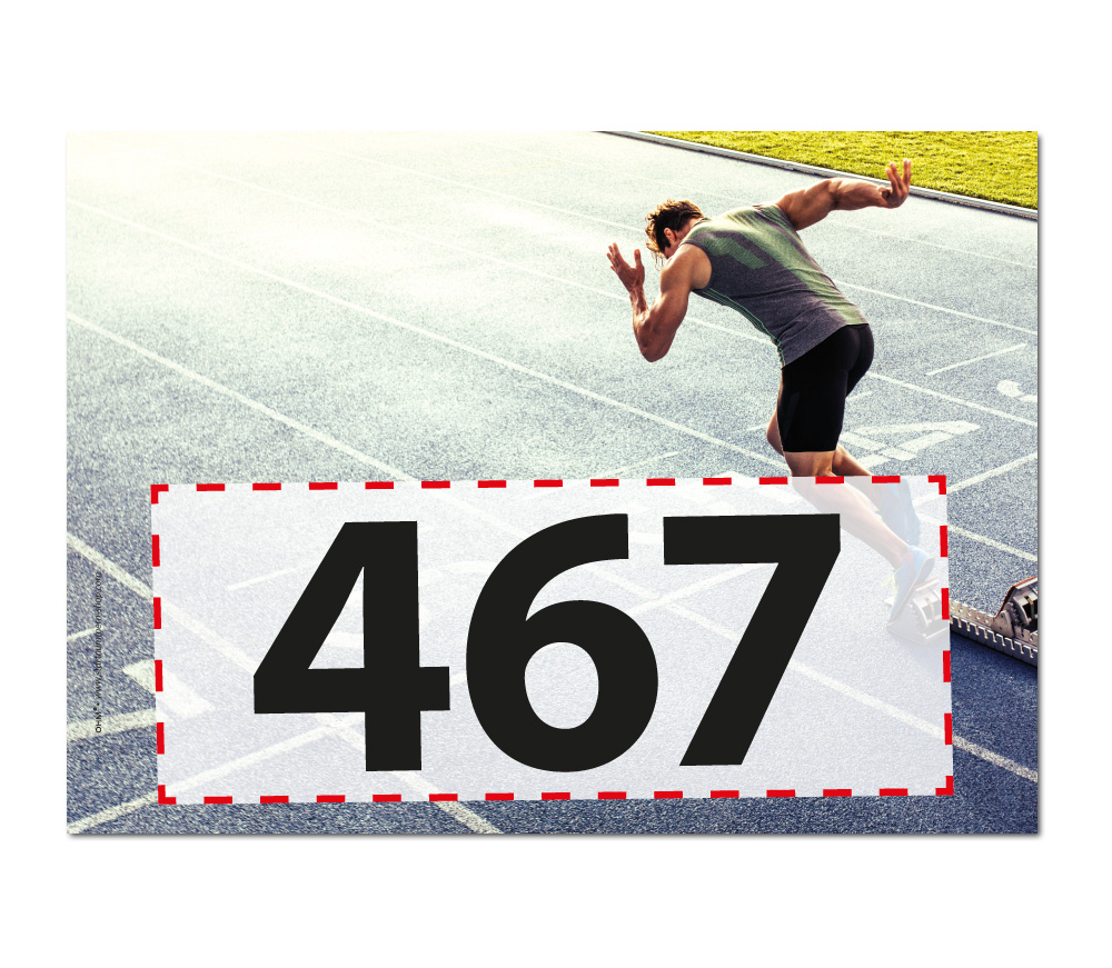 Startnummern 20x14,5 cm (ca. DIN A5) "Sprint"