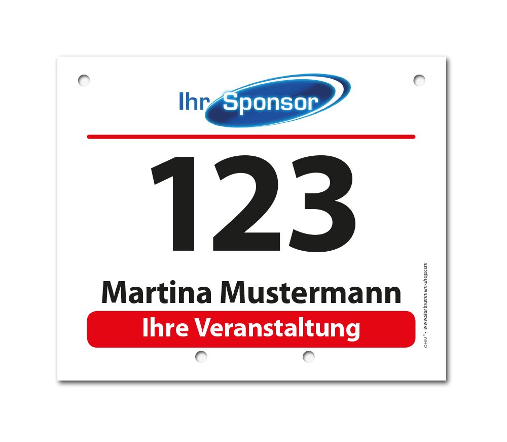 Startnummern für den Radsport