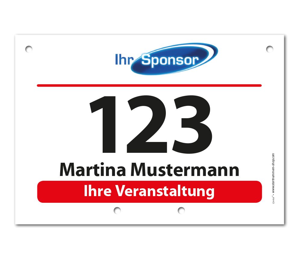 Startnummern für den Radsport